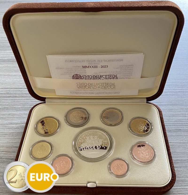 Euro set BE Proof Vatican 2023 1 cent to 2 euro + 20 euro silver Magi ...