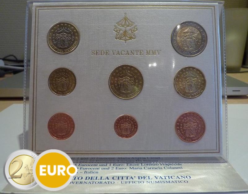 Euro set BU FDC Vatican 2005 Sede Vacante 1 cent to 2 euro | 2eurocommemorative.ie